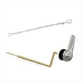 Toilet Handle Brass Lever Flush Replacement Kit with Flapper Chain ...