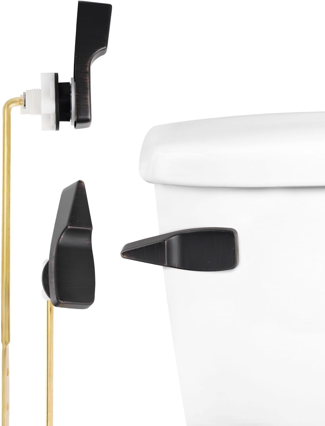Toilet Handle Replacement, Front Mount Tank Flush Lever Handle ...