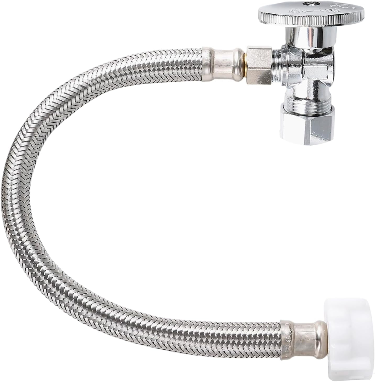 Toilet Hose Water Line Kit - 12" Length 3/8" COMP /8" BC Braided Toilet ...