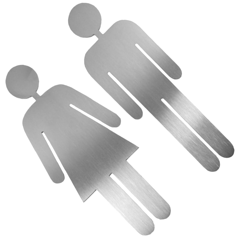 Toilet Identification Plate Guiding Sign Emblems Office Decor Bathroom ...