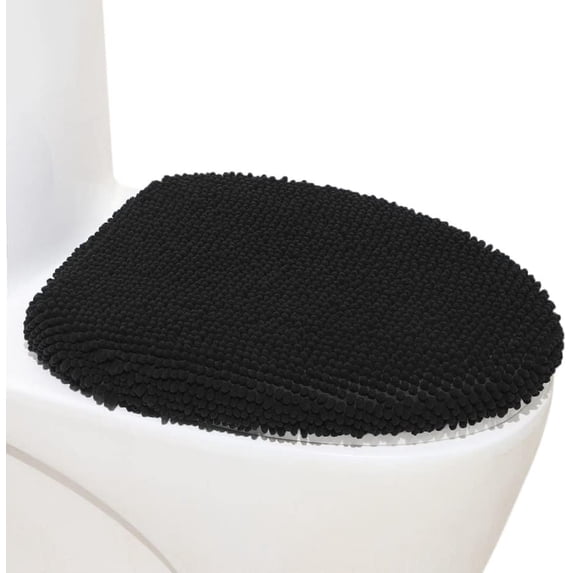 Toilet Lid Cover Shag Soft and Absorbent, Comfortable Bathroom Toilet ...
