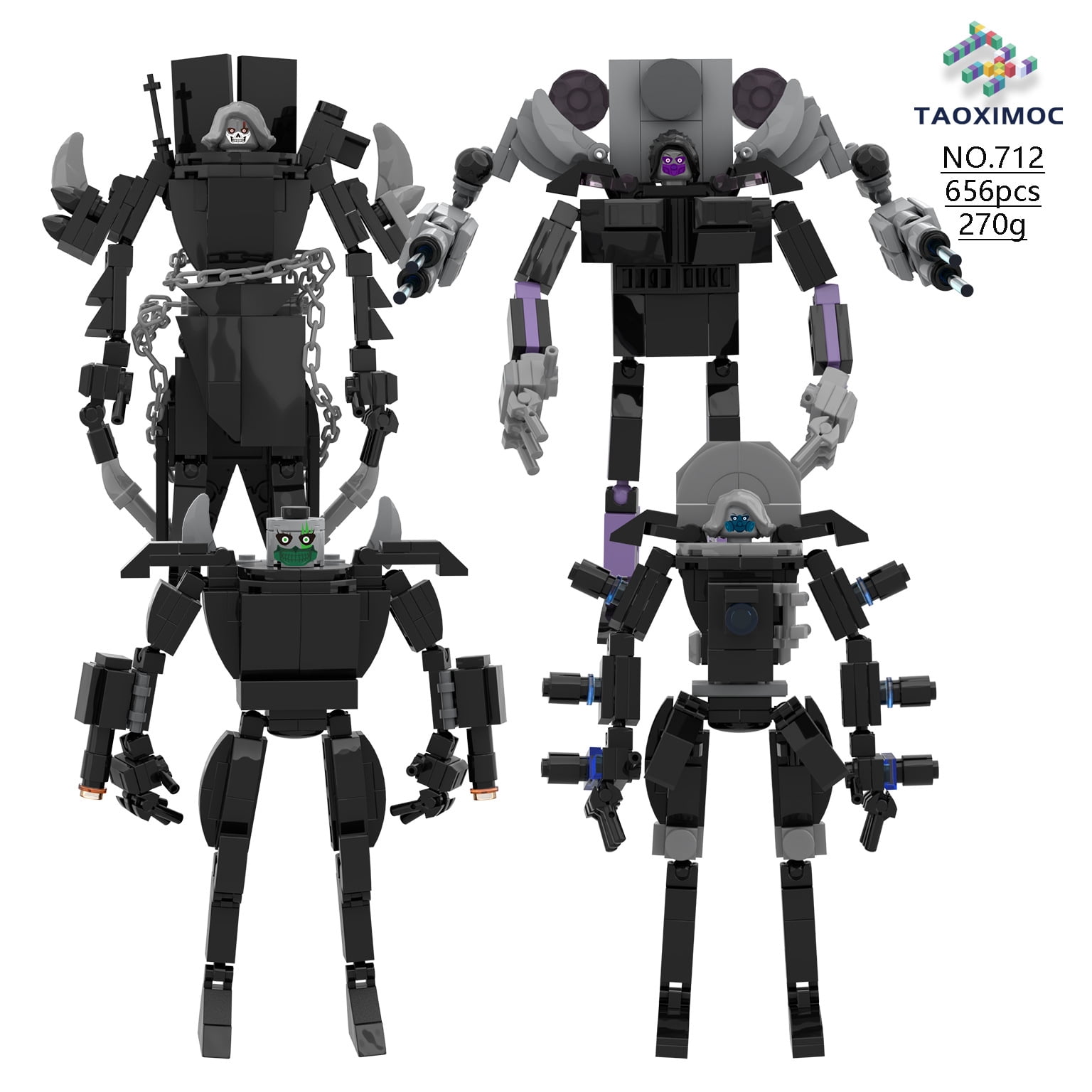 Toilet Man Battle Minifigure Building Blocks Set,Titan Siren,Speakerman ...