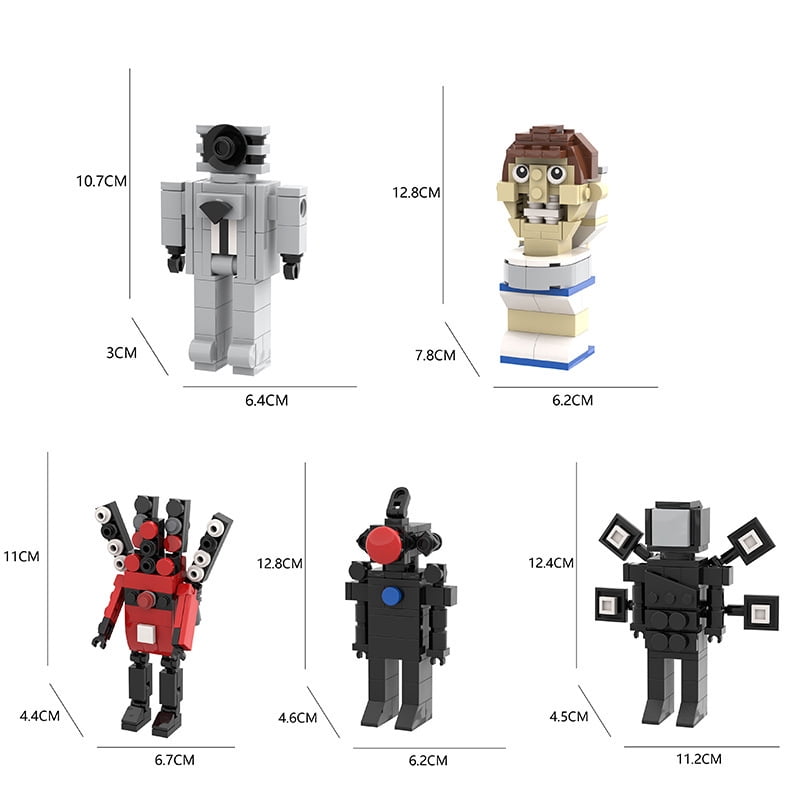 Toilet Man Game Building Blocks Toy Set,Titan Speaker Man/TV Man/Camera ...