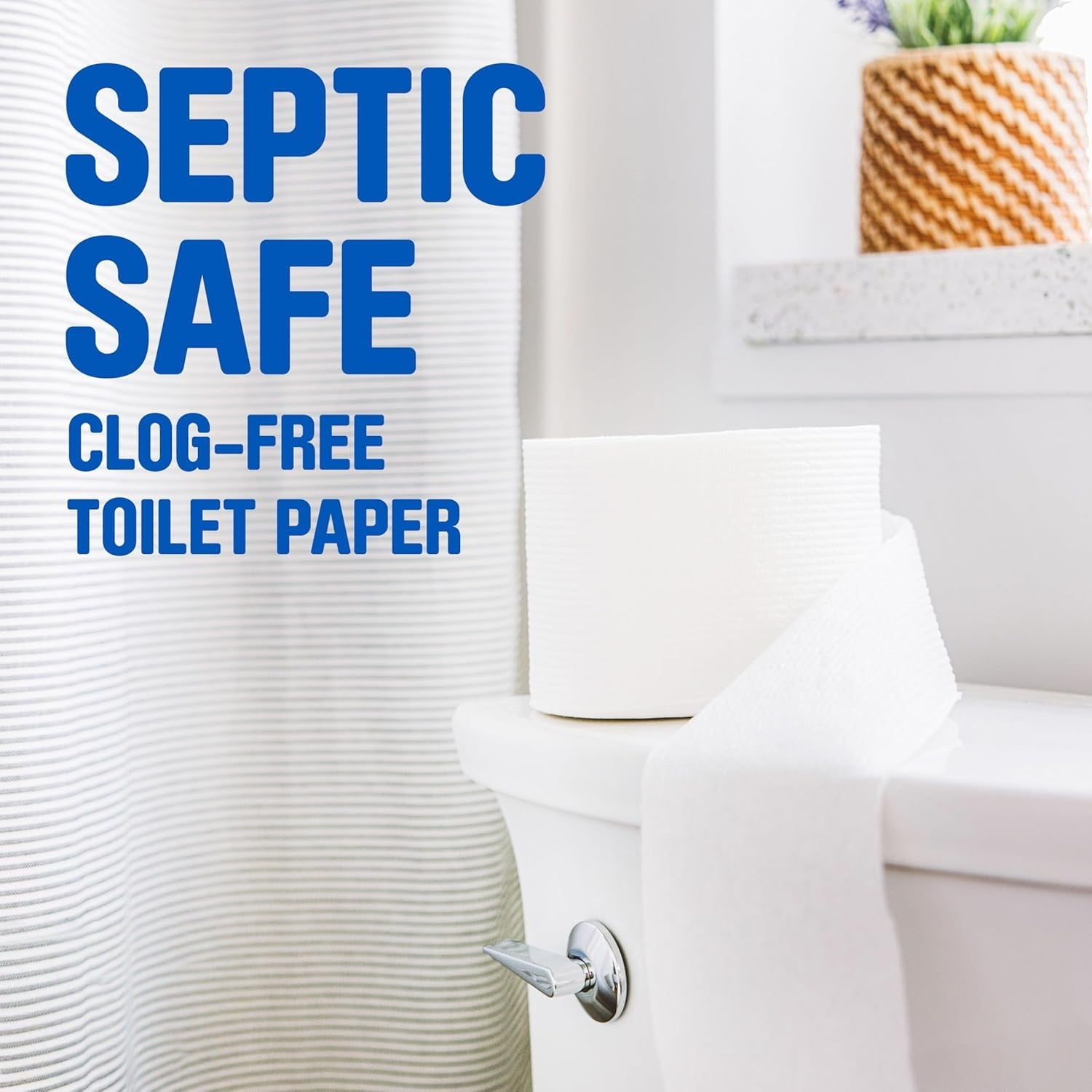 Toilet Paper, 12 Double Rolls, 231 Sheets per Roll, Septic- , 1-Ply ...