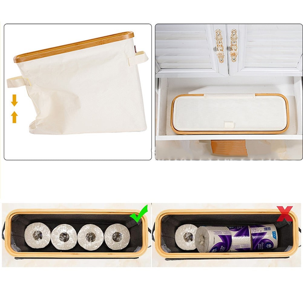 Toilet Paper Basket Storage with Lid and Handle Toilet Storage Box for ...
