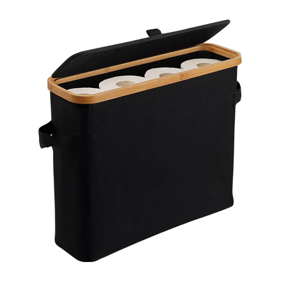 Toilet Paper Basket Storage with Lid and Handle Toilet Storage Box for ...