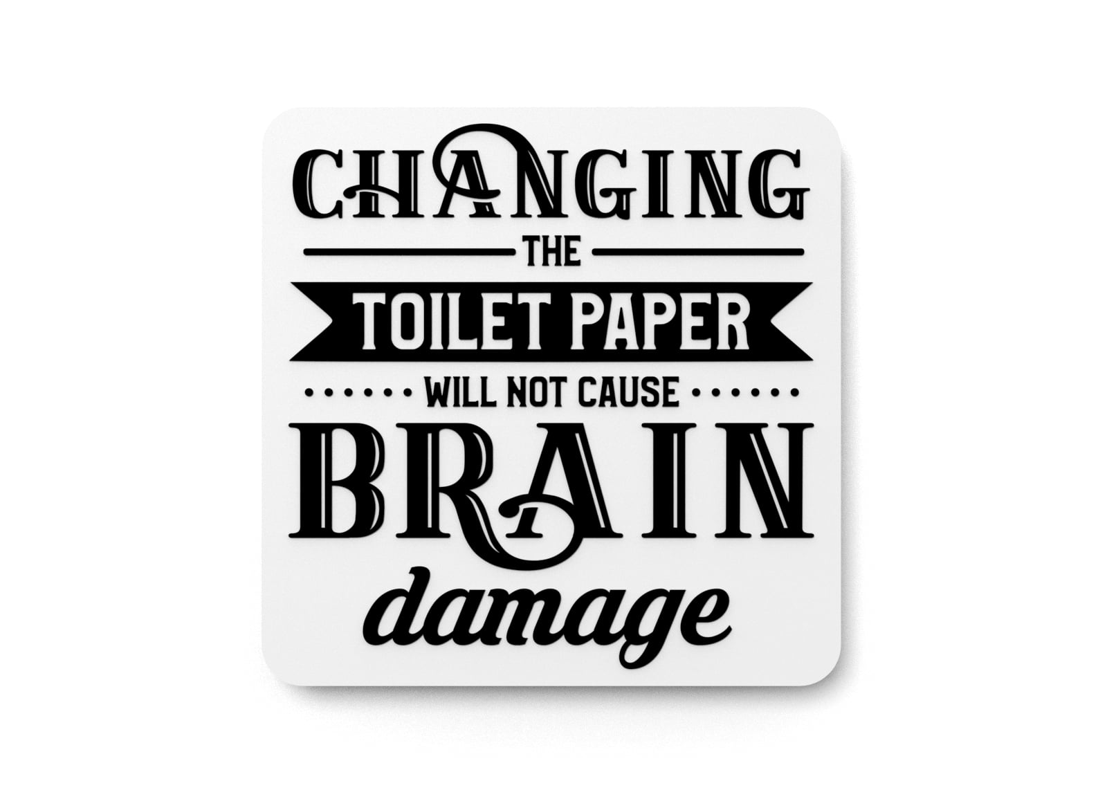 Toilet Paper Bathroom Sign – Funny Humor Wall Decor for Home and Office ...
