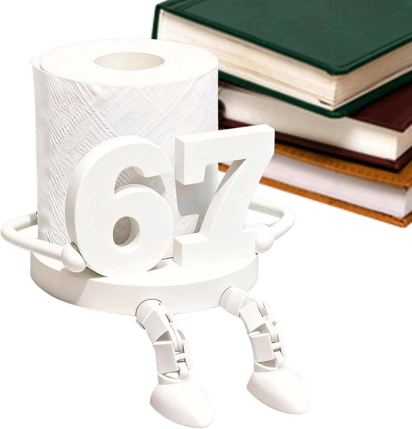 Toilet Paper Holder – 67 Roll Capacity, Rotatable Legs Toilet Paper ...