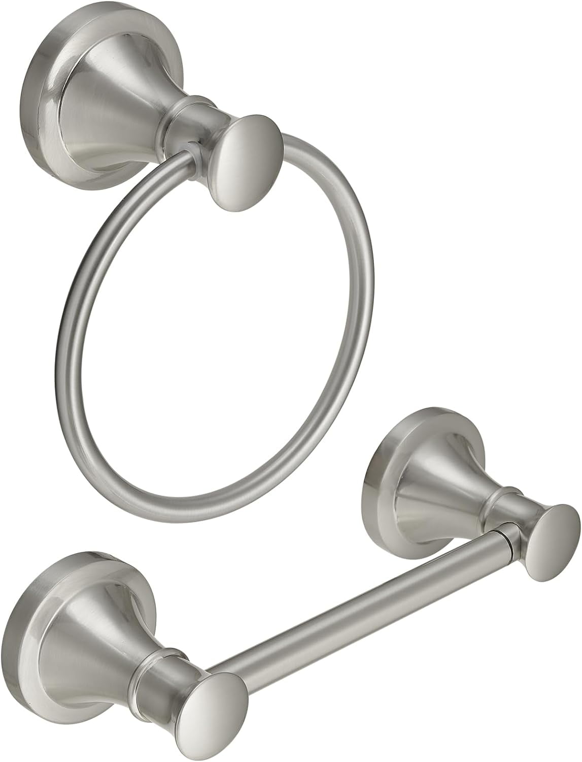 Toilet Paper Holder And Hand Towel Ring Brushed Nickel Wall Mount ...