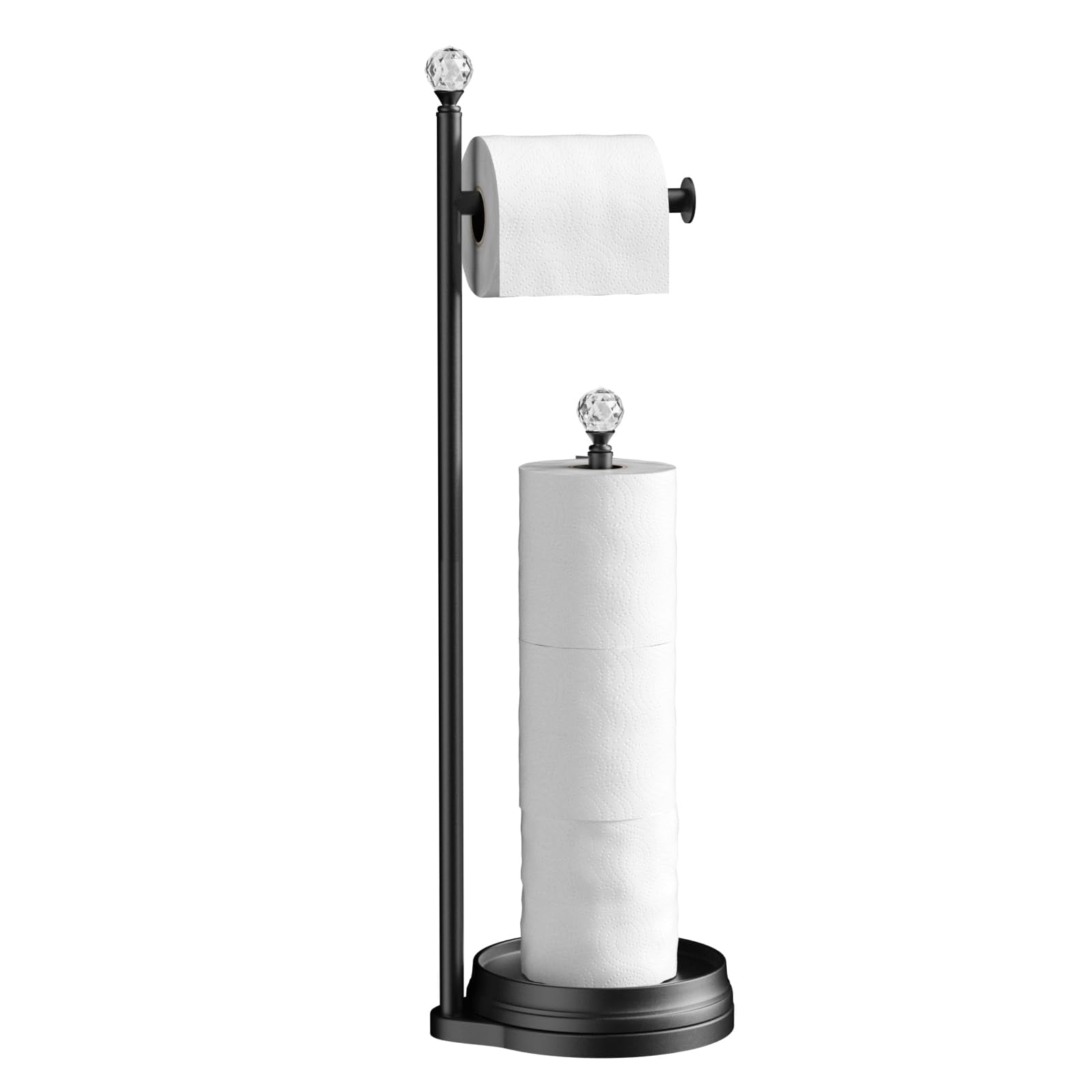 Toilet Paper Holder for Bathroom, Heavy Weighted Metal Free Standing ...