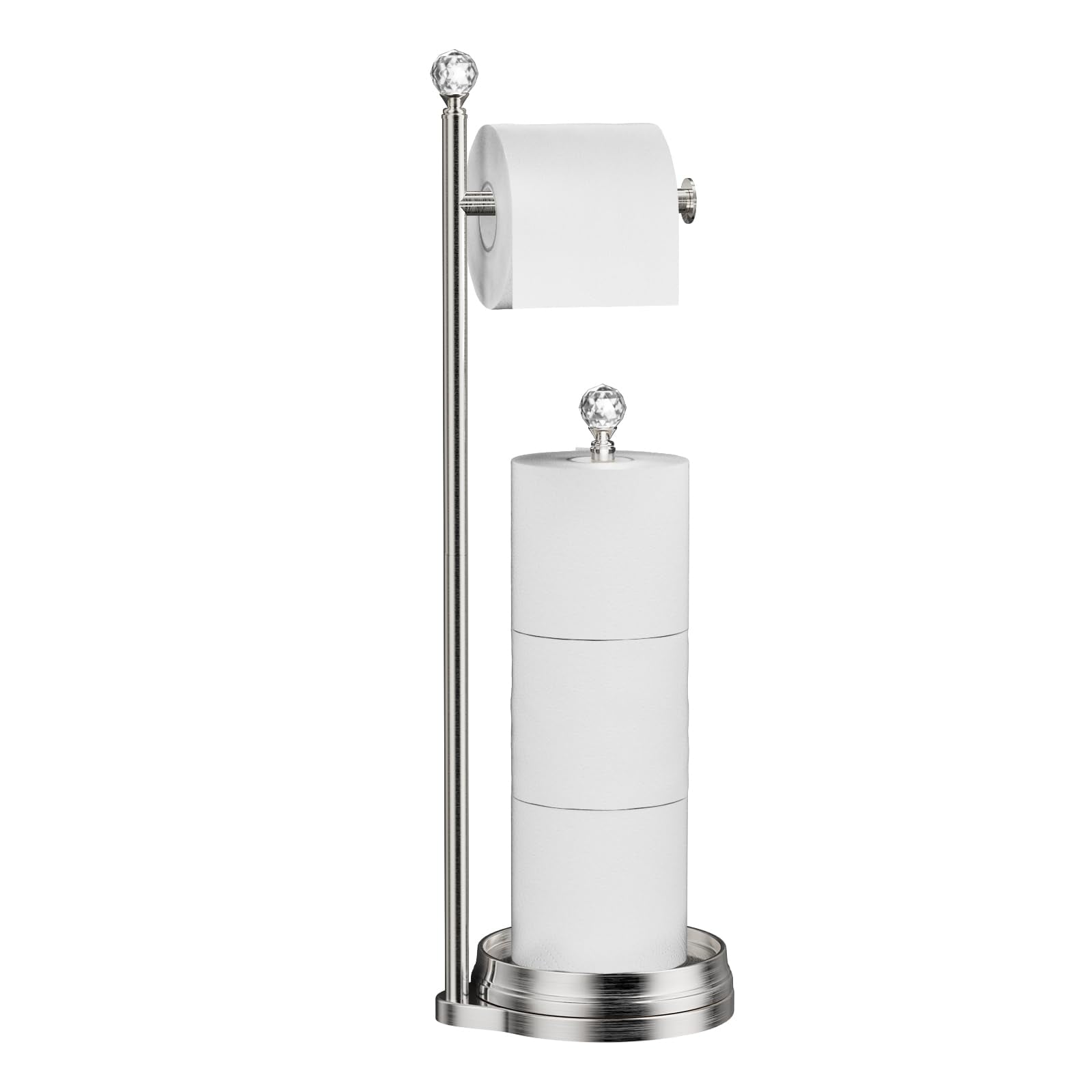 Toilet Paper Holder for Bathroom, Heavy Weighted Metal Free Standing ...