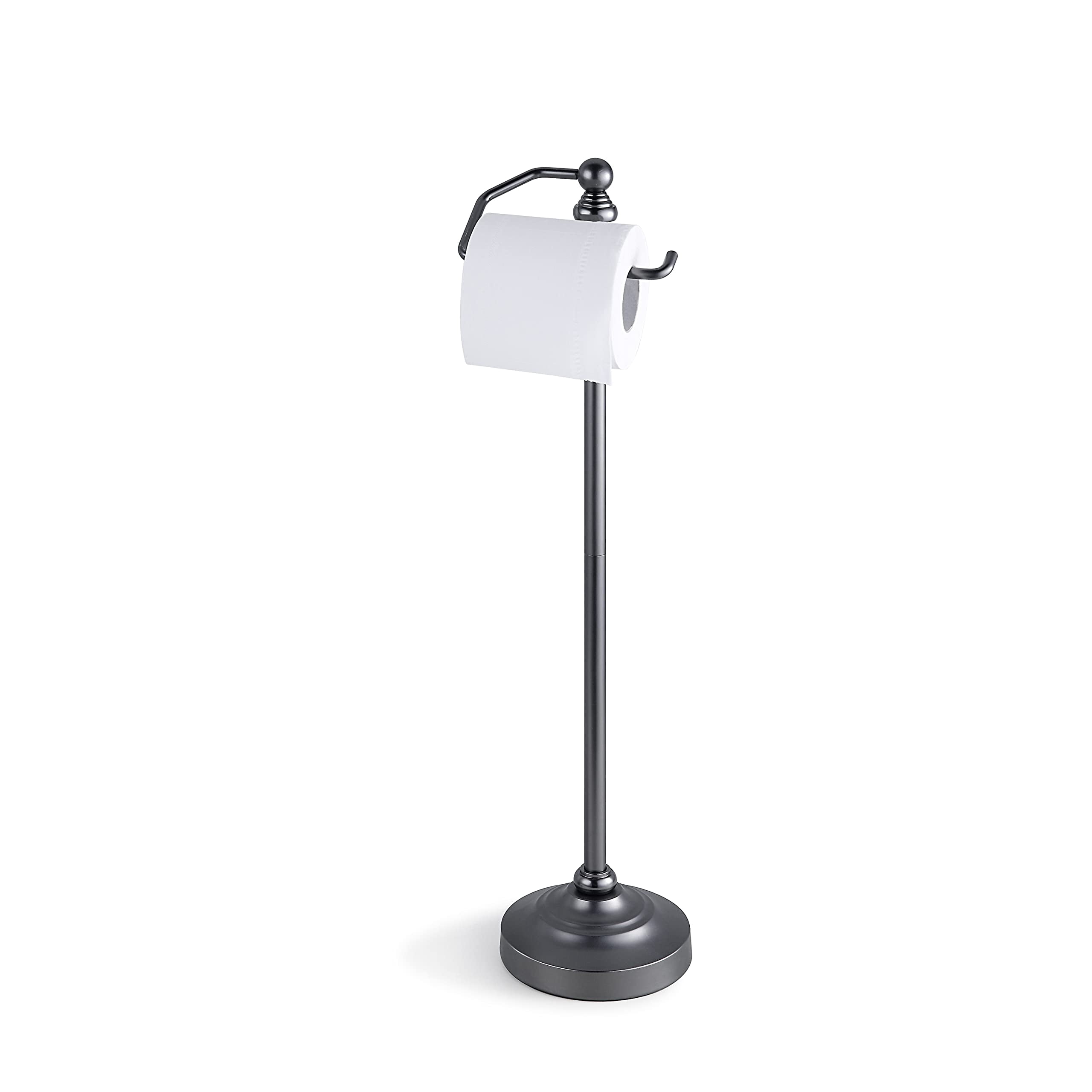Toilet Paper Holder Black Nickel Free Standing Bathroom Accessory ...