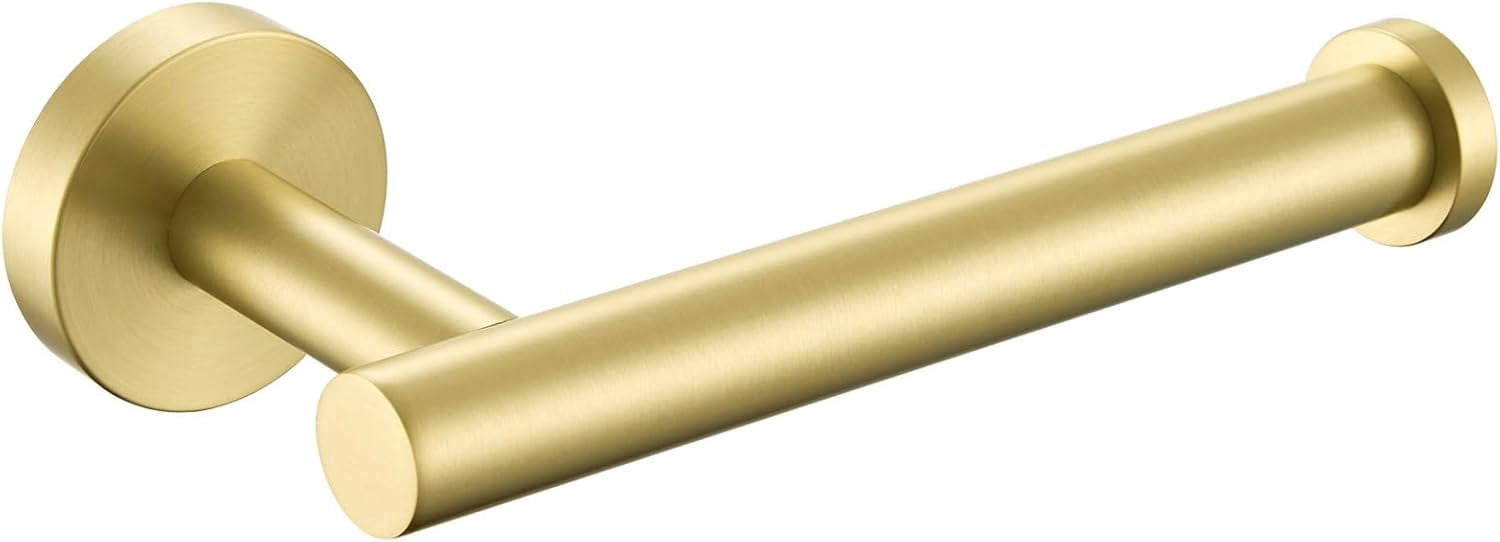 Toilet Paper Holder Brushed Gold, 304 Stainless Steel Heavy-Duty Tissue ...