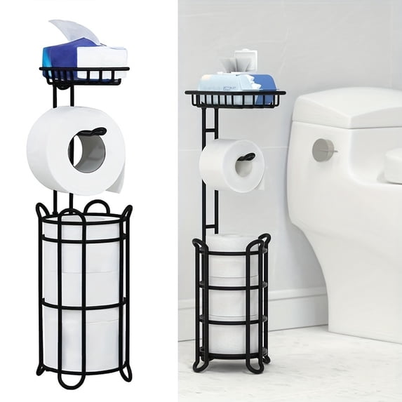 [Toilet Paper Holder] Free-standing Toilet Paper Holder | With A ...
