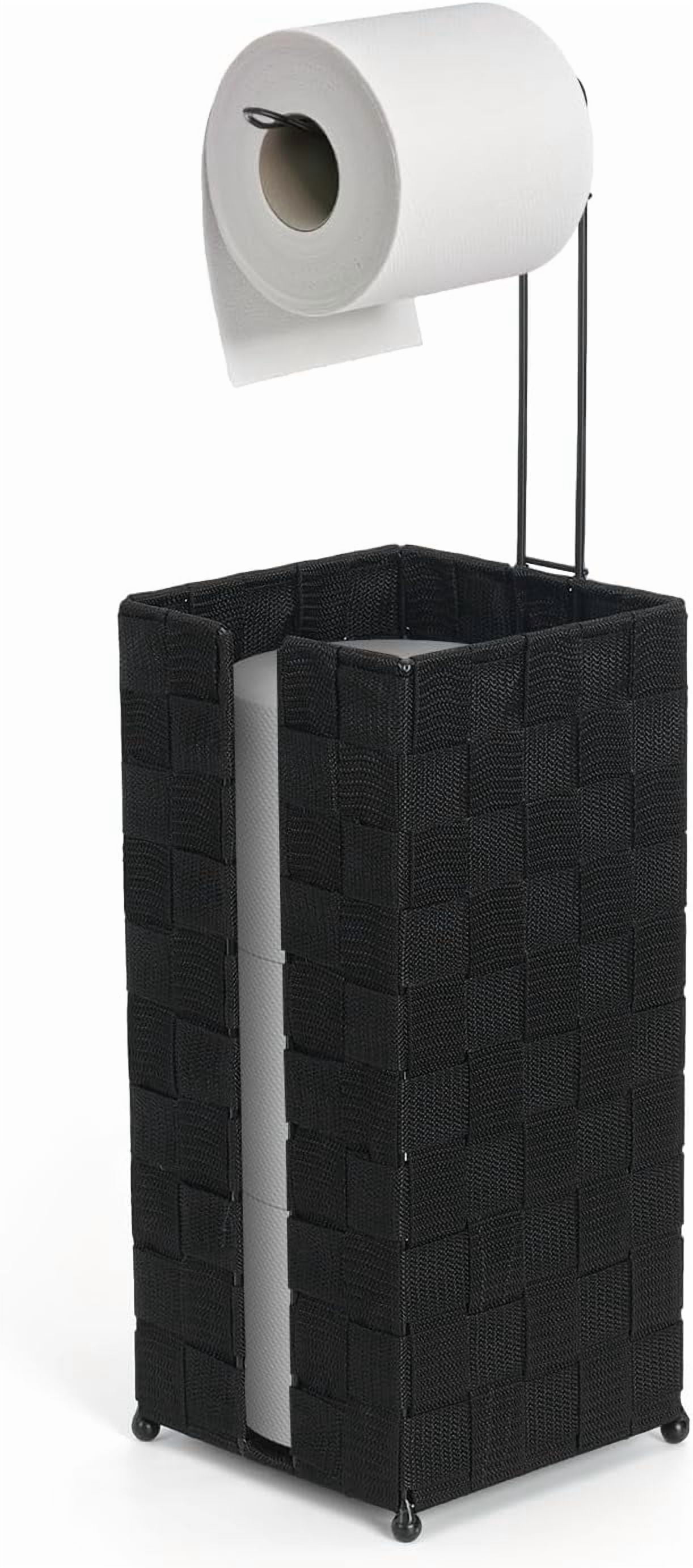 Toilet Paper Holder, Freestanding Bathroom Tissue Organizer with Metal ...