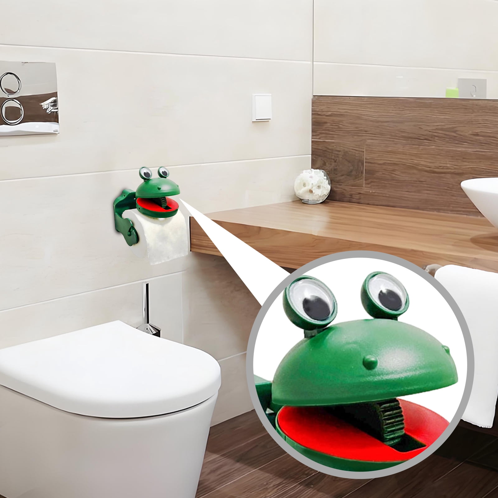Toilet Paper Holder, Frog Toilet Paper Dispenser, Funny Interactive ...