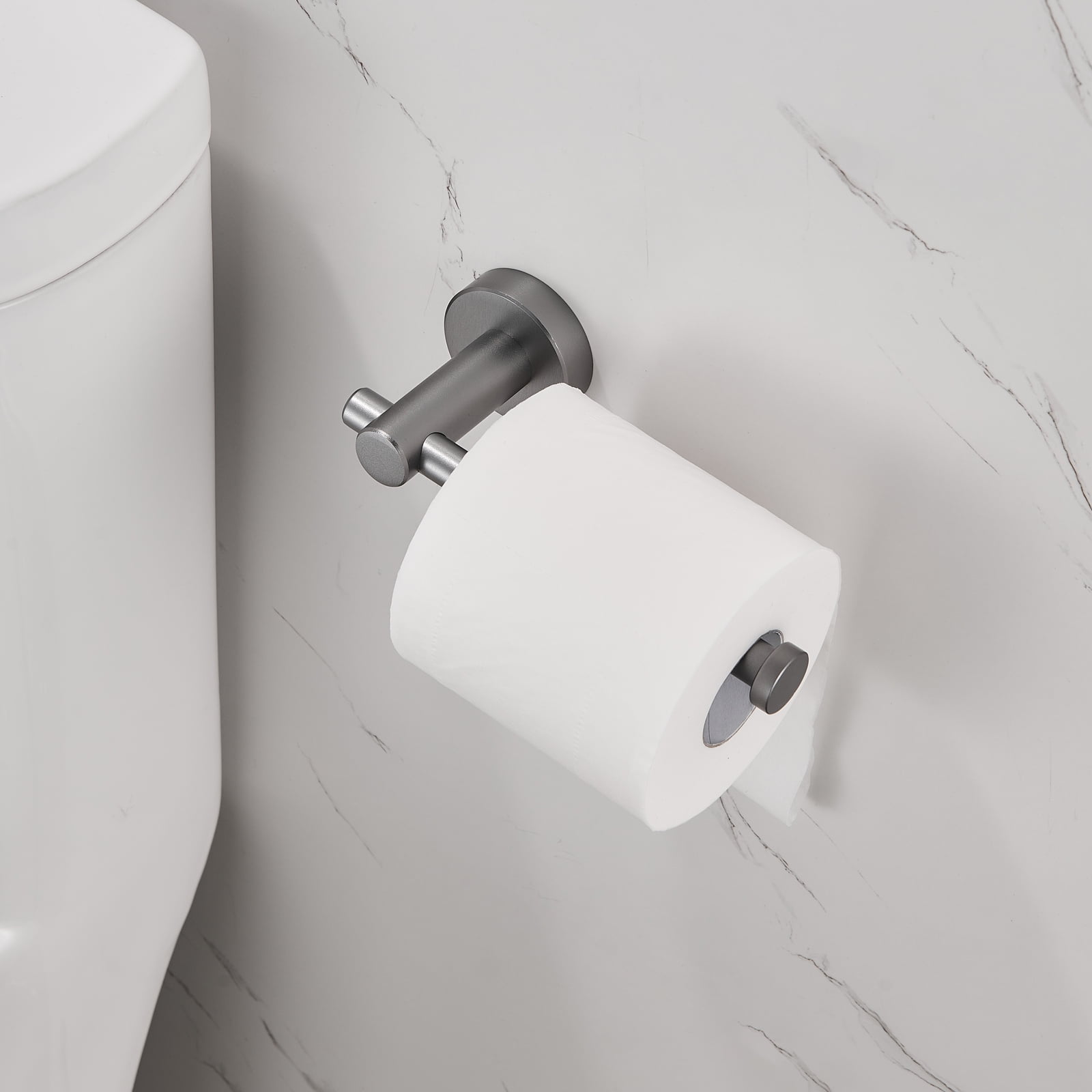 Toilet Paper Holder Gun Grey Thicken Space Aluminum Toilet Roll Holder ...