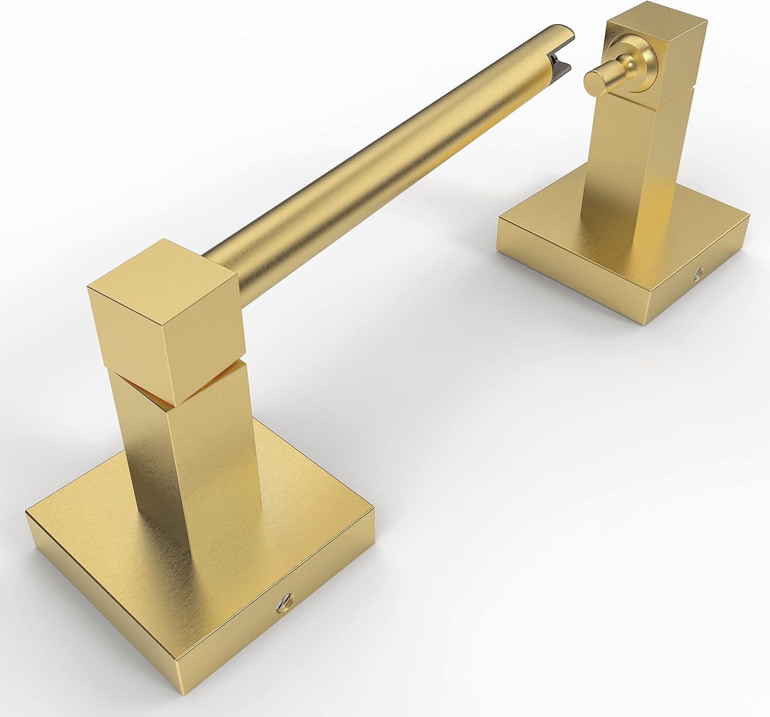 Toilet Paper Holder Matte Black Double Post Pivoting Square Tissue ...