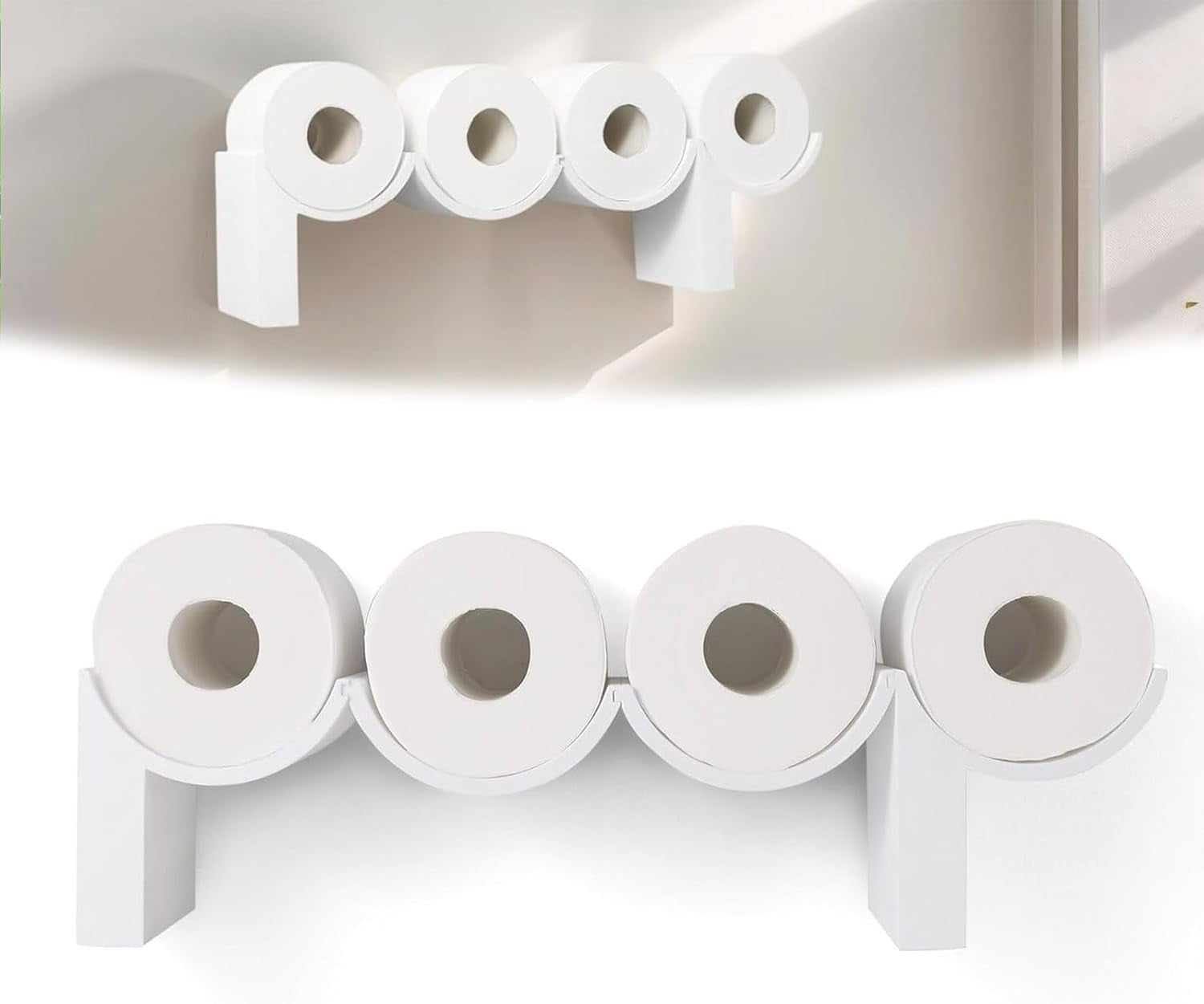 Toilet Paper Holder Poop, 3D Printed Paper Holder Shelf, Humorous Poop ...