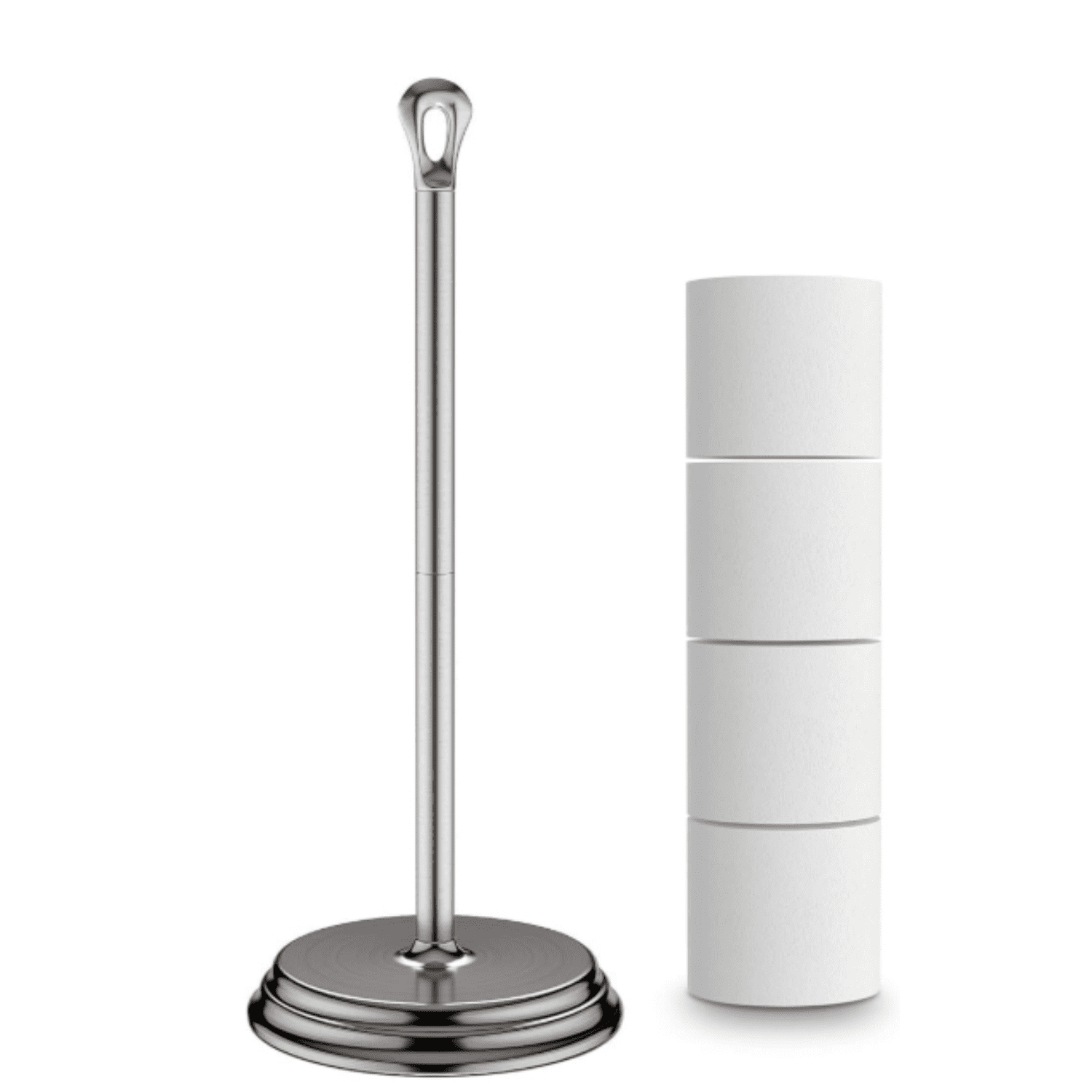 Toilet Paper Holder with Rustproof, Metal Free Standing Toilet Paper ...