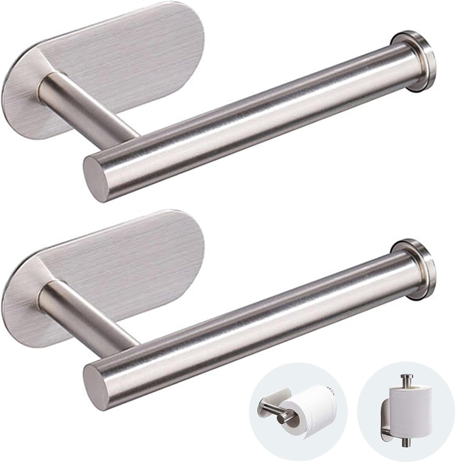 Toilet Paper Holder - Self Adhesive Toilet Paper Holder Wall Mount for ...