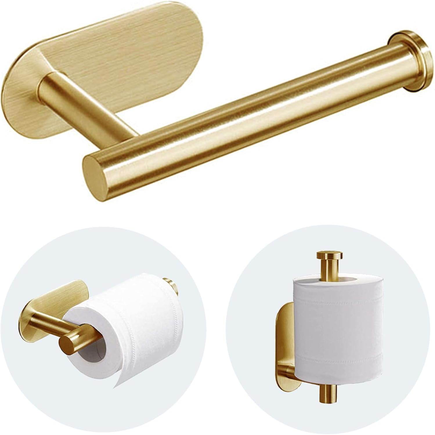 Toilet Paper Holder - Self Adhesive Toilet Paper Holder Wall Mount for ...