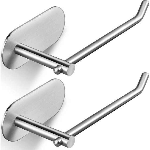Toilet Paper Holder Self Adhesive Toilet Roll Holder 2 Pack Stick On