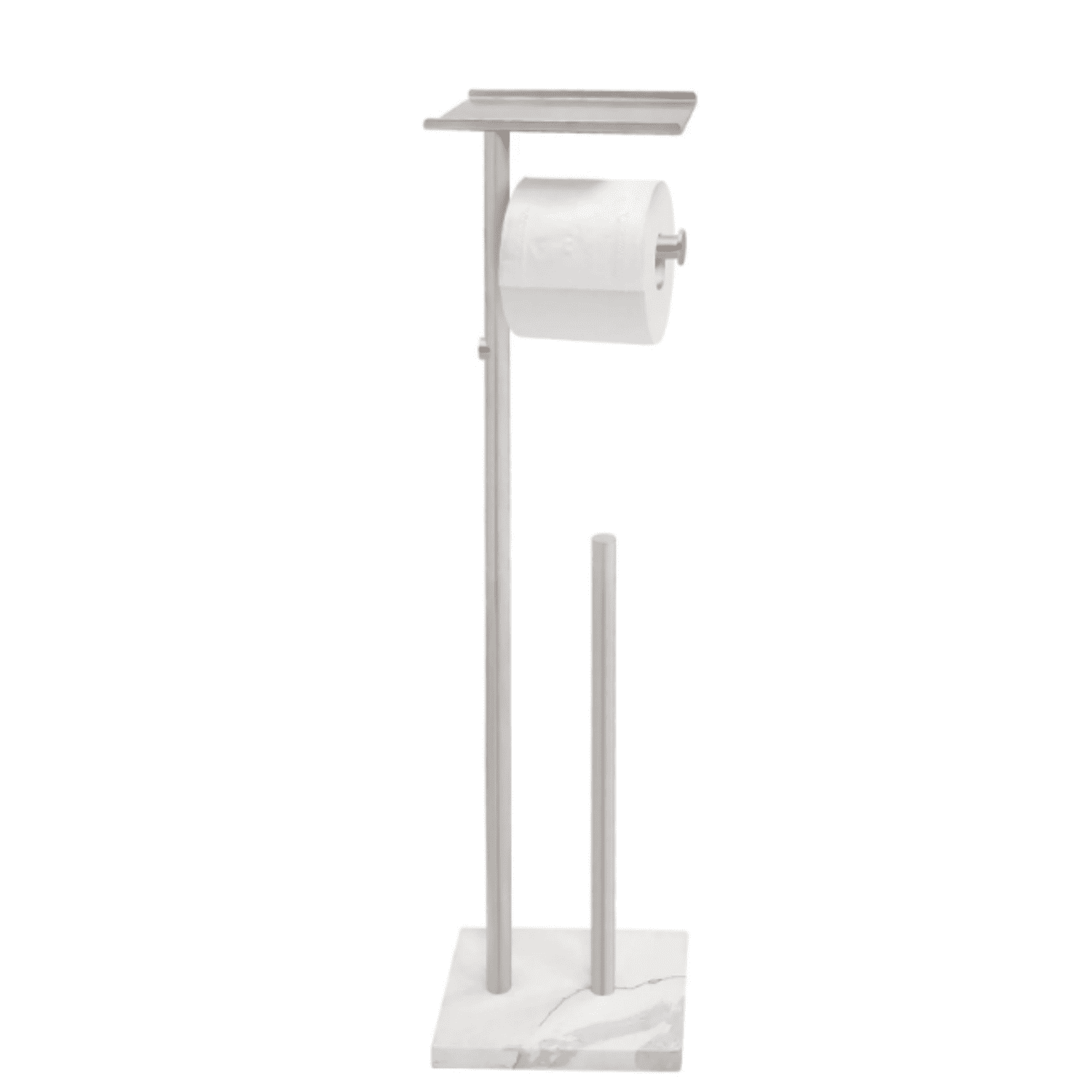 Toilet Paper Holder Stan with Shelf, Marble Base Heavy Free Standing ...