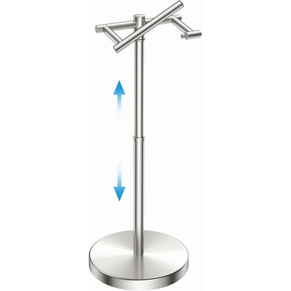 Toilet Paper Holder Stand Adjustable, Freestanding Tissue Roll Holder ...