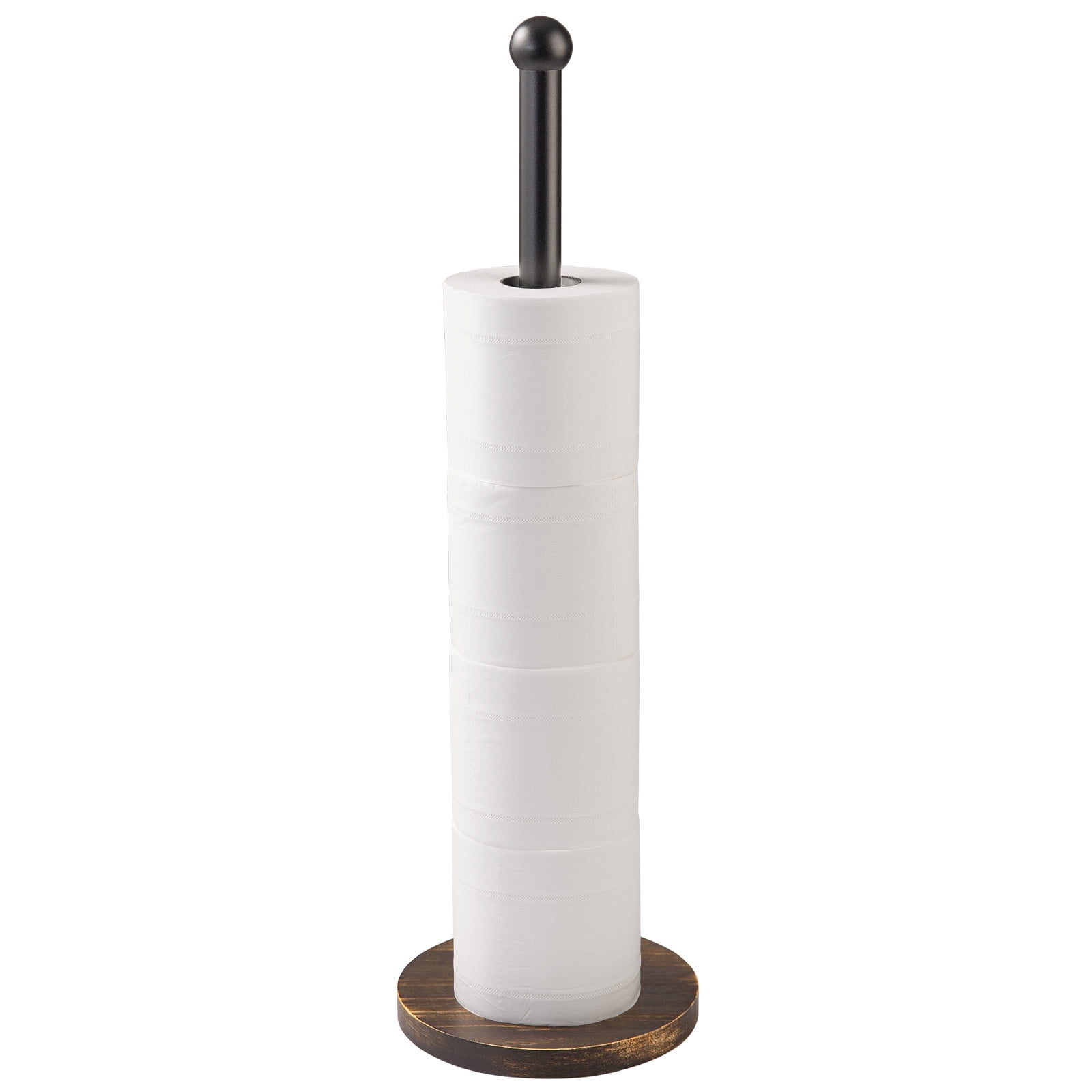 Yangbaga Mega Roll Toilet Paper Holder Stand with Bamboo Base ...