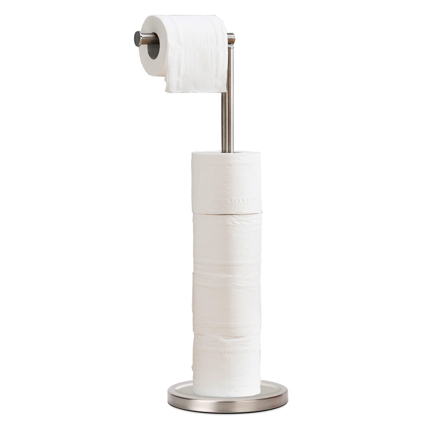 Toilet Paper Holder Stand, Freestanding Toilet Paper Holder Stand with ...