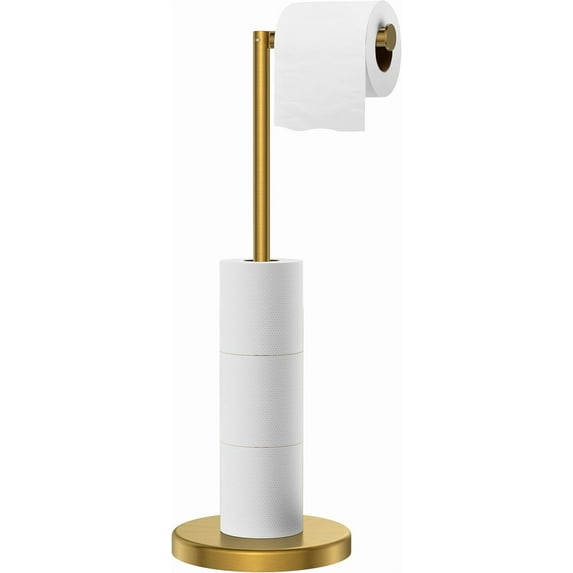 Toilet Paper Holder Stand, Modern Freestanding Tissue Roll Holder for ...