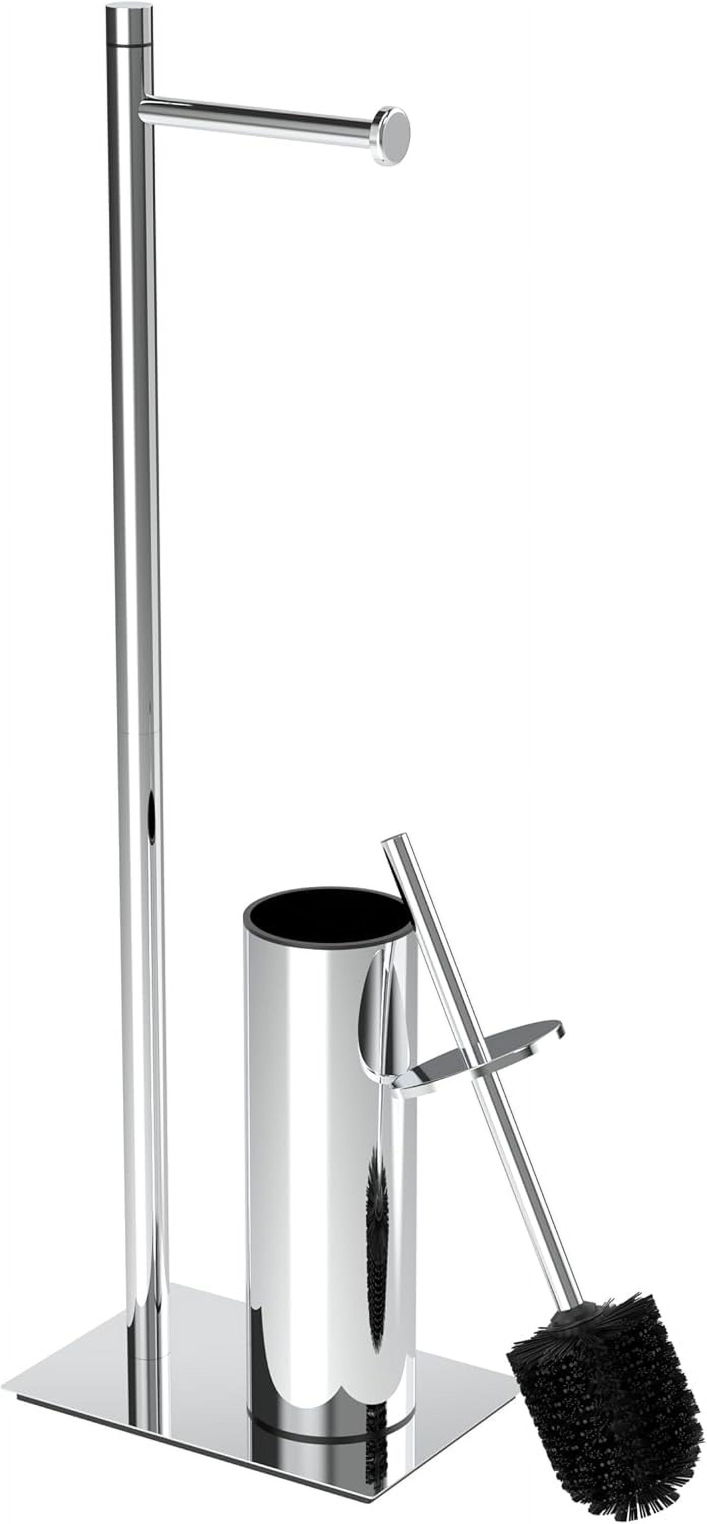 Toilet Paper Holder Stand with Toilet Brush and Holder Set, 304 ...