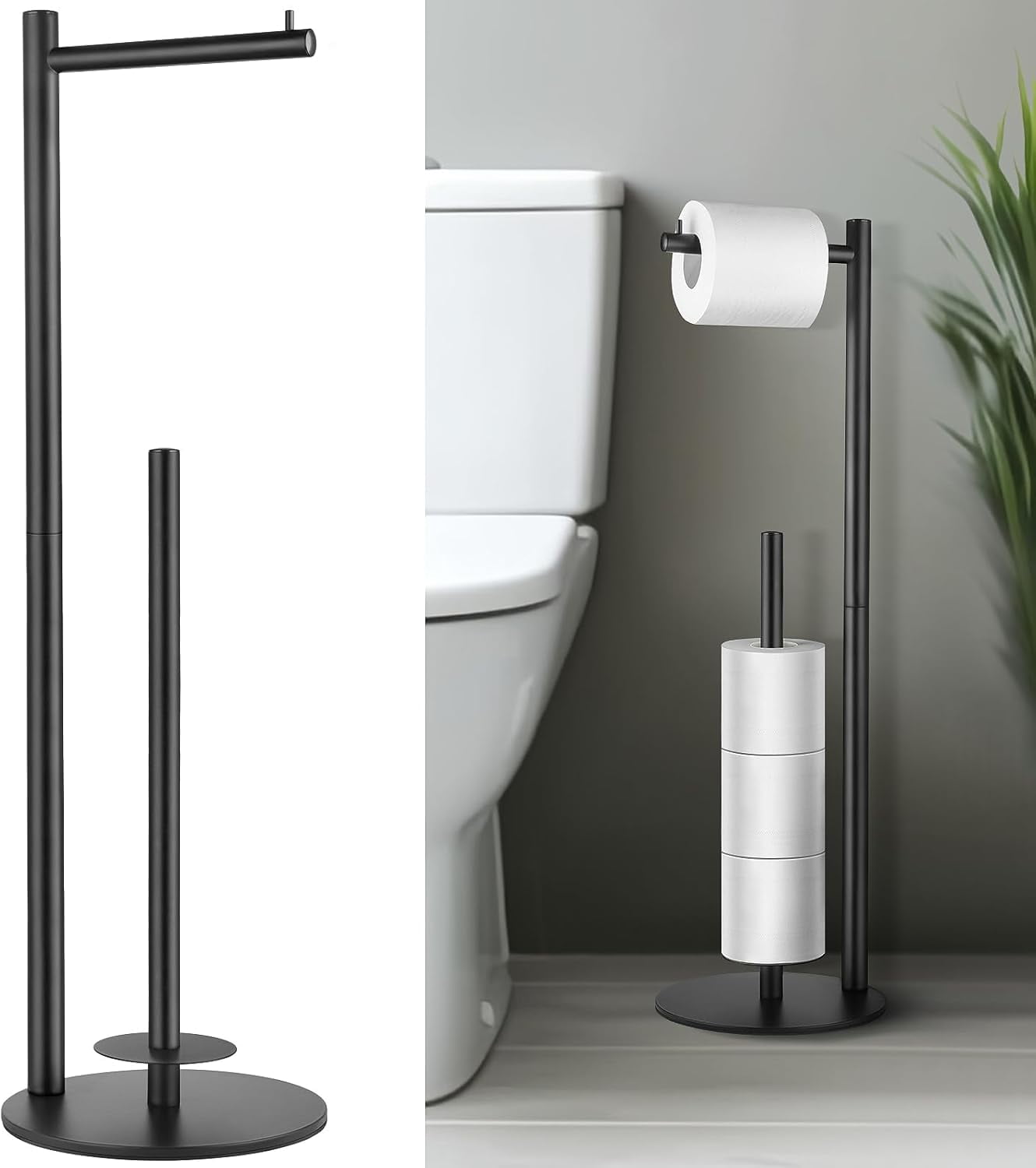 Toilet Paper Holder Stand, Toilet Paper Storage Standing, Standing ...