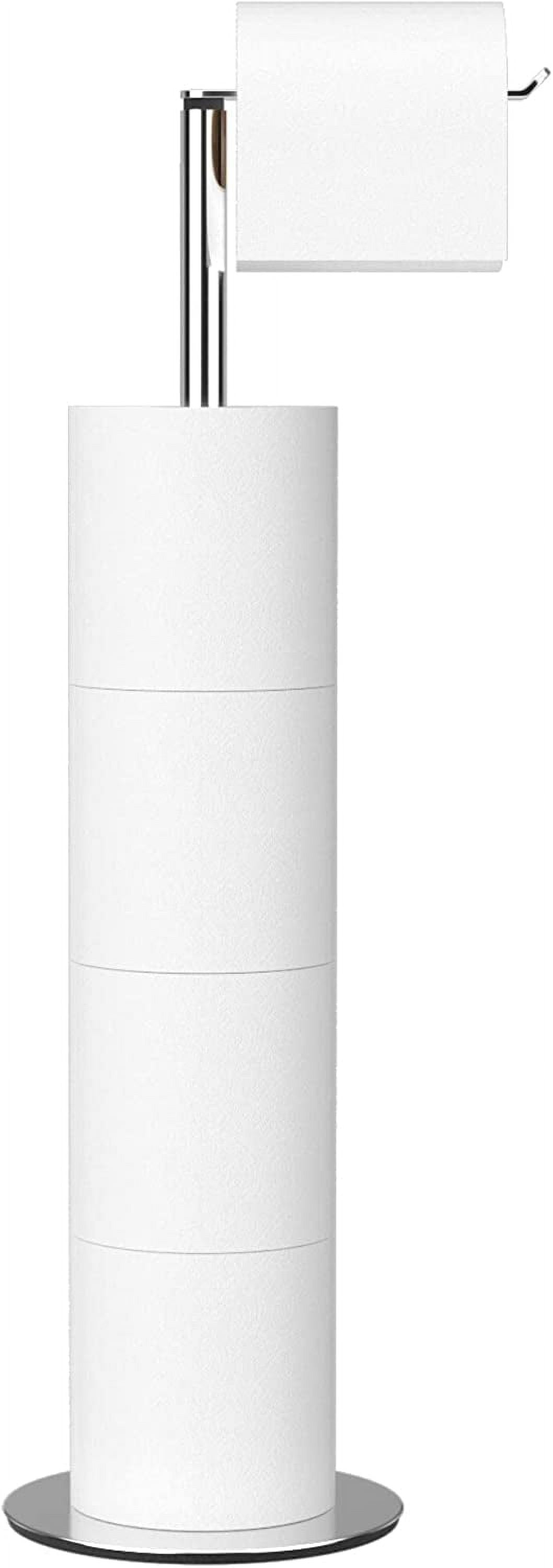 Toilet Paper Holder Stand and Dispenser for 4 Spare Rolls, Stainless ...