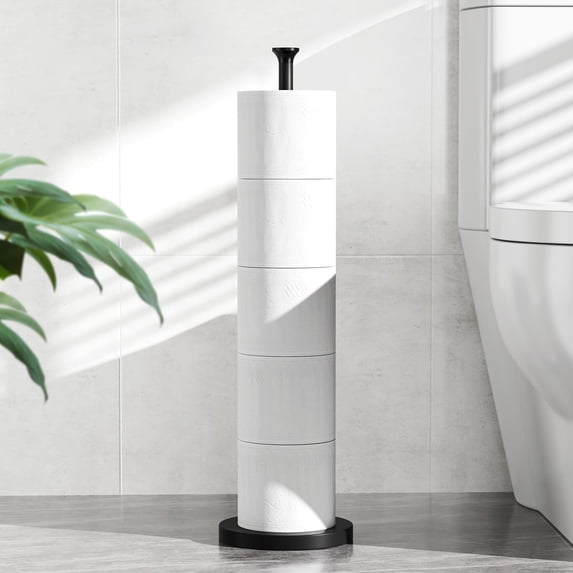 Toilet Paper Holder Stand(with Reserve Function), Free-Standing Spare ...