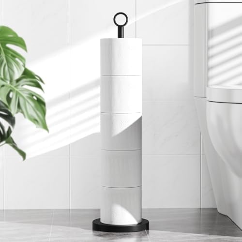 Toilet Paper Holder Stand(with Reserve Function), Free-Standing Spare ...