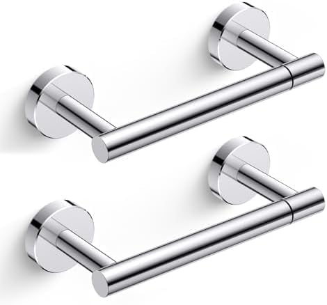 Toilet Paper Holder Wall Mount, Stainless Steel Rustproof Double Post ...