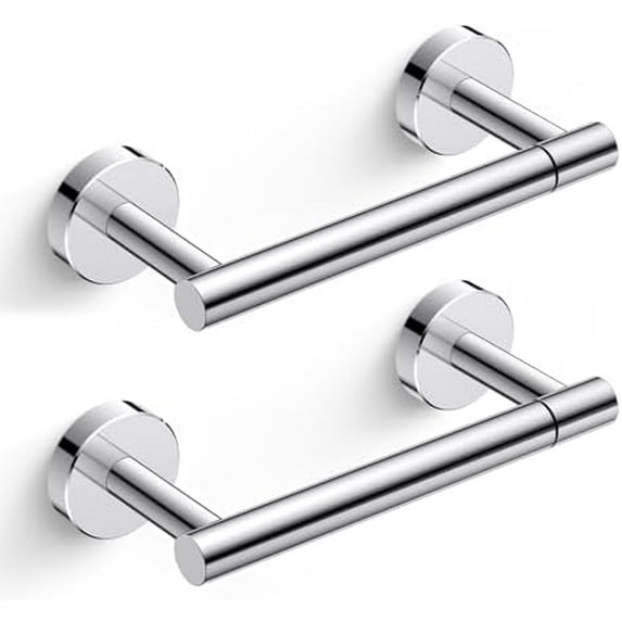 Toilet Paper Holder Wall Mount, Stainless Steel Rustproof Double Post ...