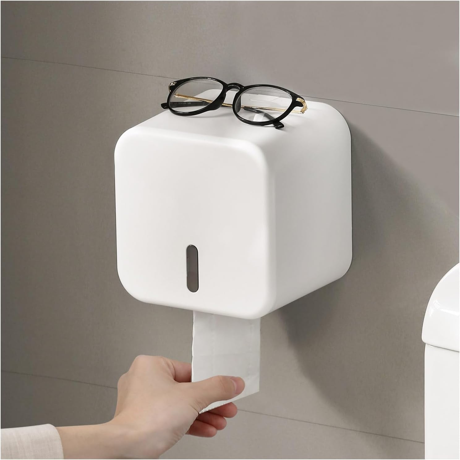 Toilet Paper Holder Wall Mounted self Adhesive Toilet Roll Holders No ...