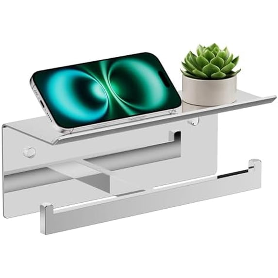 Toilet Paper Holder with Shelf, 304 Stainless Steel Wall Mount ...
