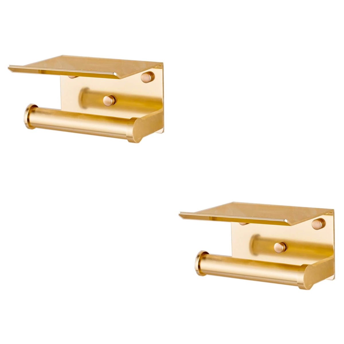 Toilet Paper Holder with Shelf Cellphone Stand 2 Pieces Towel Rack ...