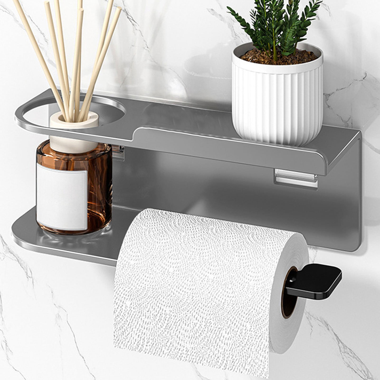 Toilet Paper Holder with Shelf - Toilet Paper Holder Wall Mount Toilet ...