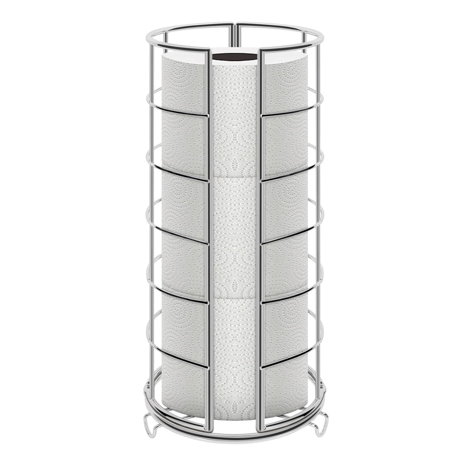 Toilet Paper Organizer Stand, Free Standing 3 Rolls Tissue Storage ...