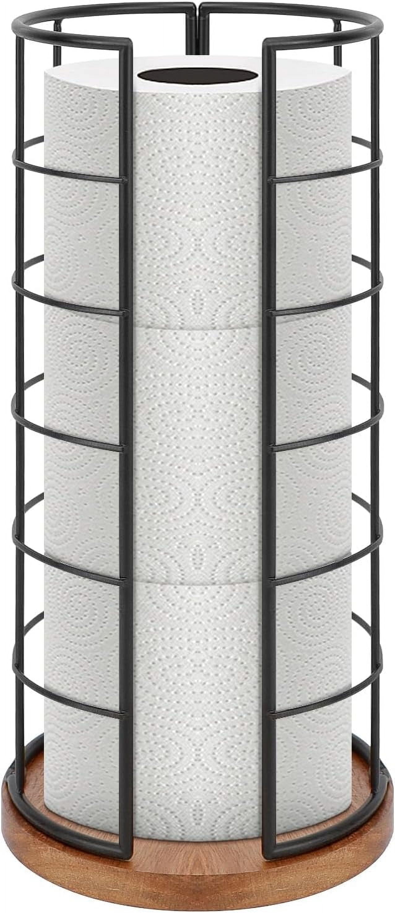Toilet Paper Organizer Stand, Freestanding 3 Rolls Tissue Storage ...