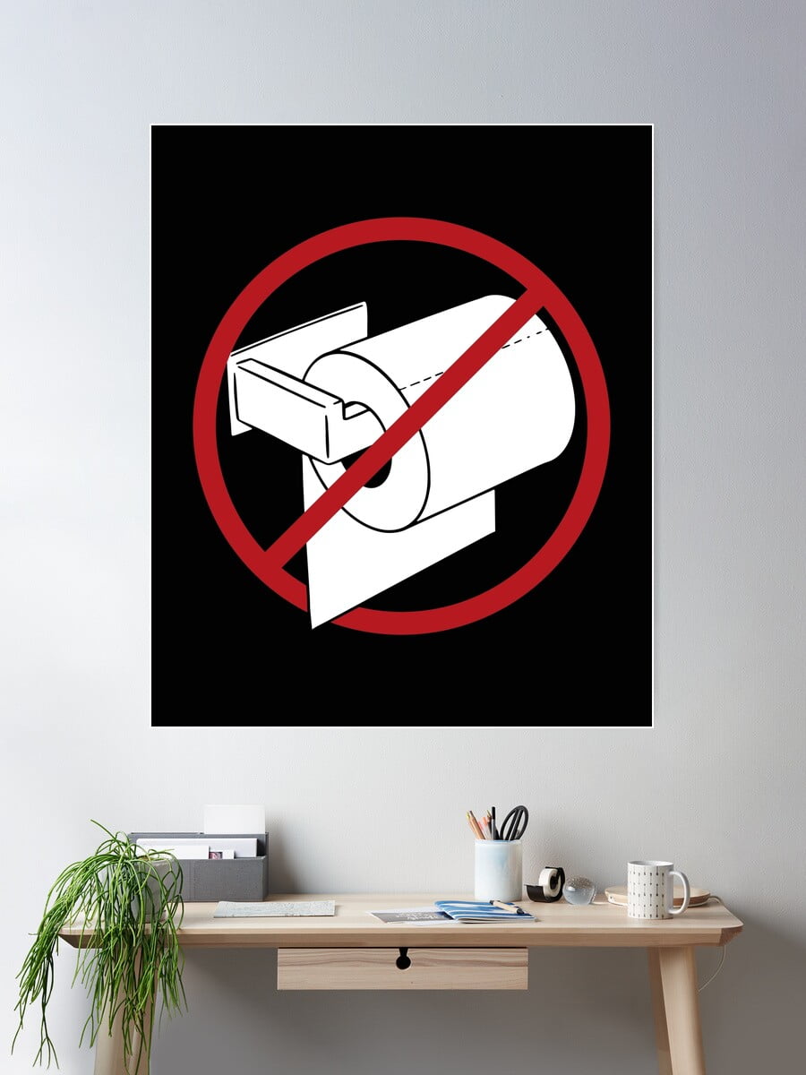 Toilet Paper Prohibited Poster Wall Art, Modern Wall Decor For Living ...