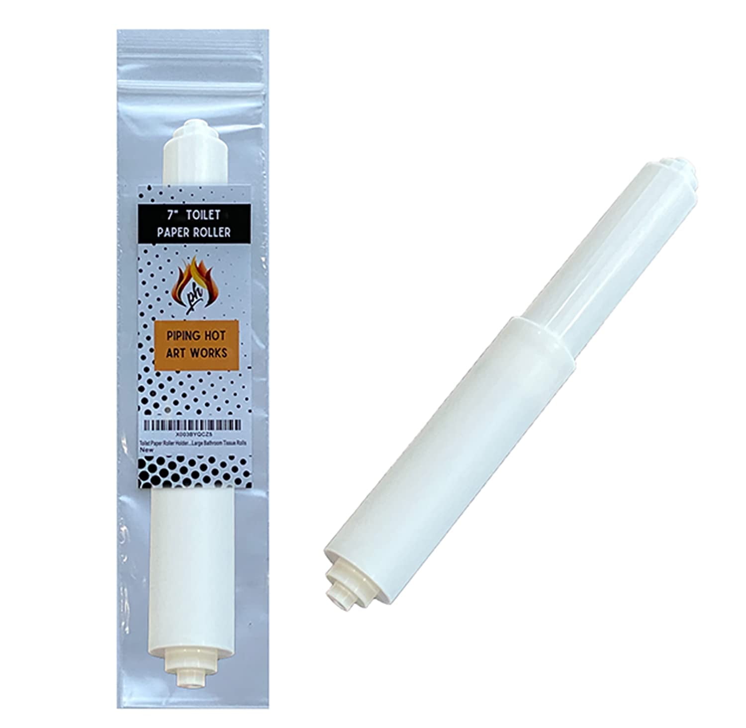 Toilet Paper Roller Holder (7 Inch) White - Plastic (Spring Loaded ...