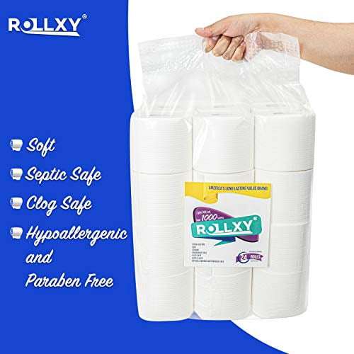 Toilet Paper Rolls, Sealed Pack, 24 White Mega Rolls 2-Ply 500 Sheets ...