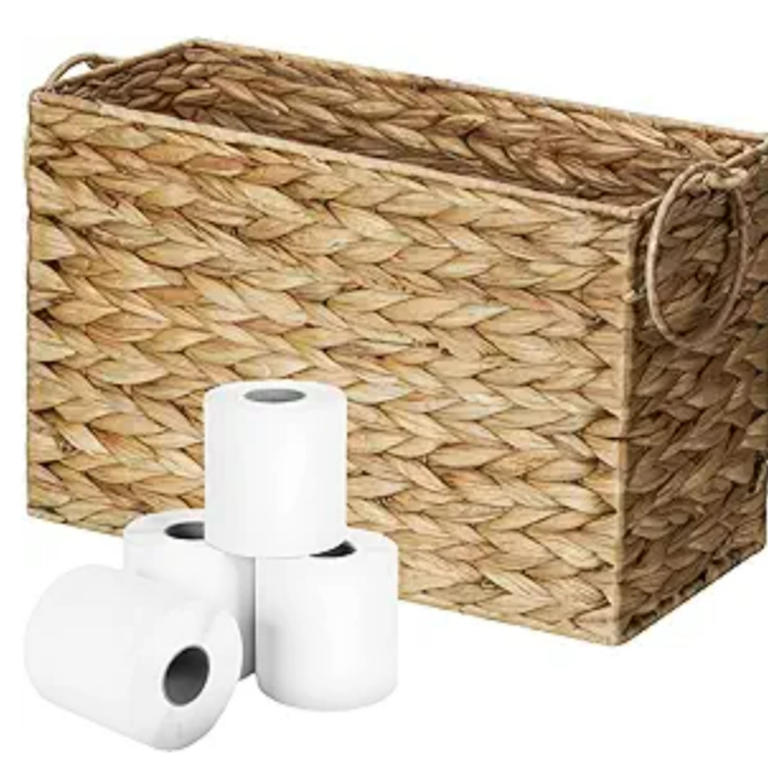 Toilet Paper Storage Basket, 16x9.4x6.3 inches Slim Design for Space ...