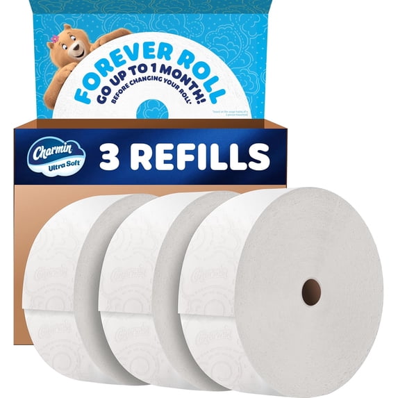 Toilet Paper Ultra Soft, 3 Forever Rolls Refill Rolls, 2-ply Bath ...